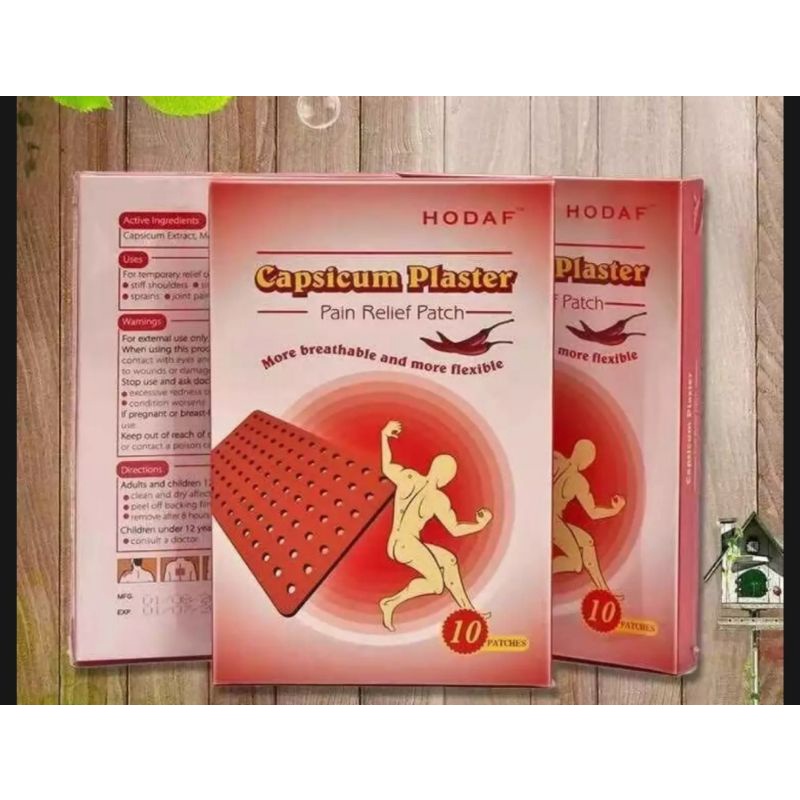 capsicum plaster pain relief patch 10 pcs patches in 1 box | Shopee ...