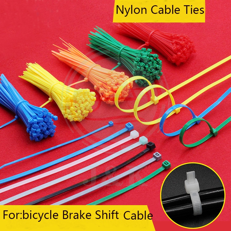Bicycle Brake Shift Cable Color Nylon Cable Ties size3.6mmX200mm(50pcs ...