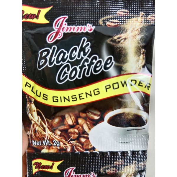 Jimm's Black Coffee Plus Ginseng Powder 12 x 2g | Shopee Philippines
