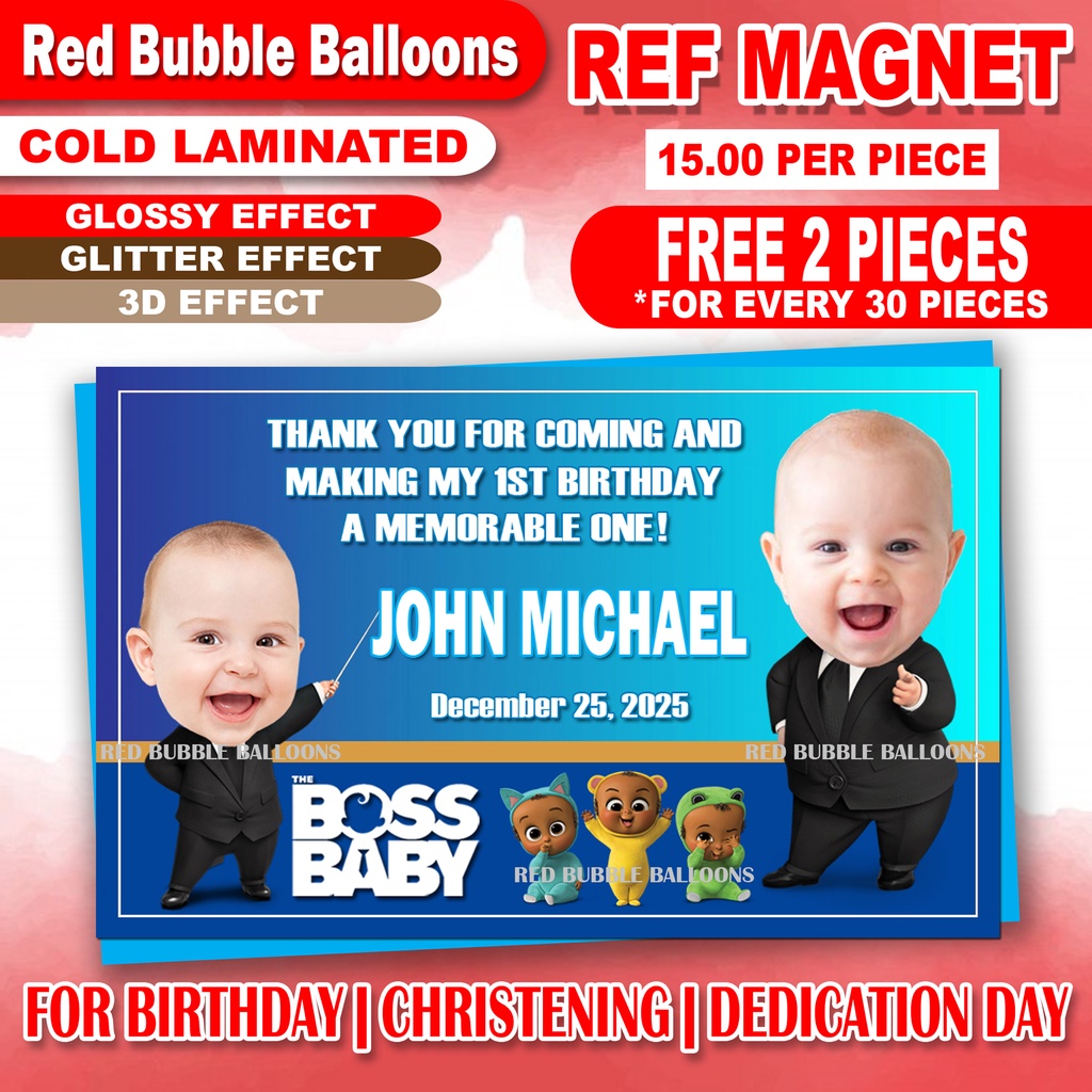 Boss Baby Birthday Christening Baptism Dedication Personalized ...
