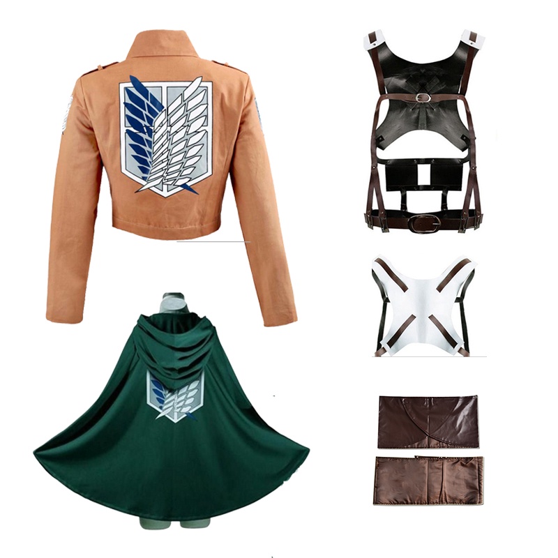 Attack on Titan Shingeki no Kyojin Cosplay Costume Recon Corps Scouting ...