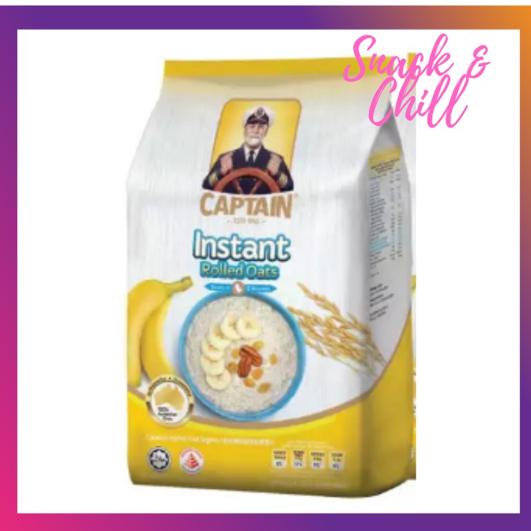 Captain Oat Instant Rolled Oats 800g (Yellow Package) | Shopee Philippines