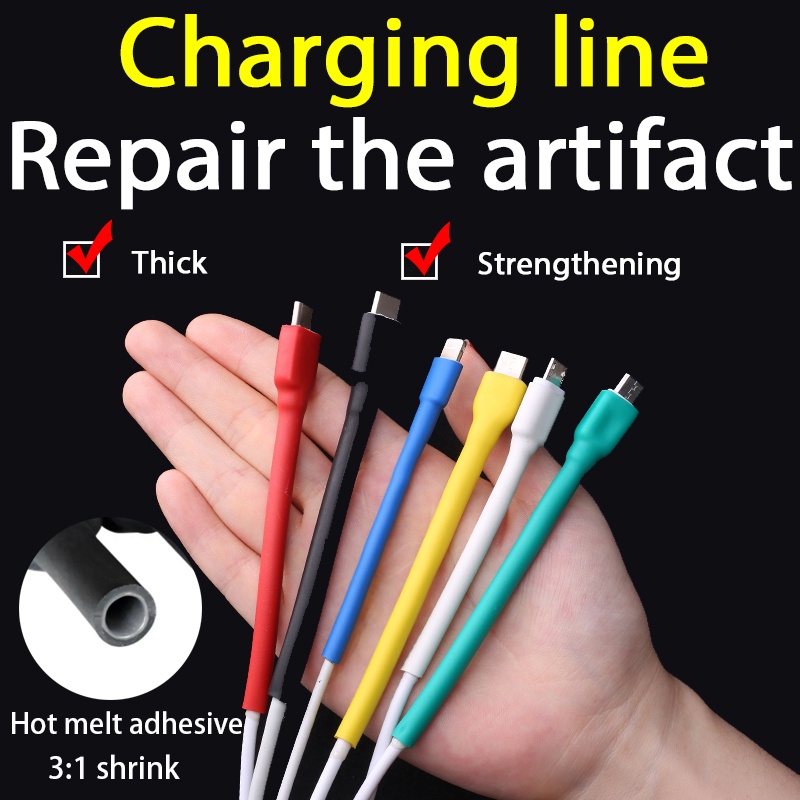 6 colors 3:1 shrinkage with glue heat shrinkable tube mobile phone ...