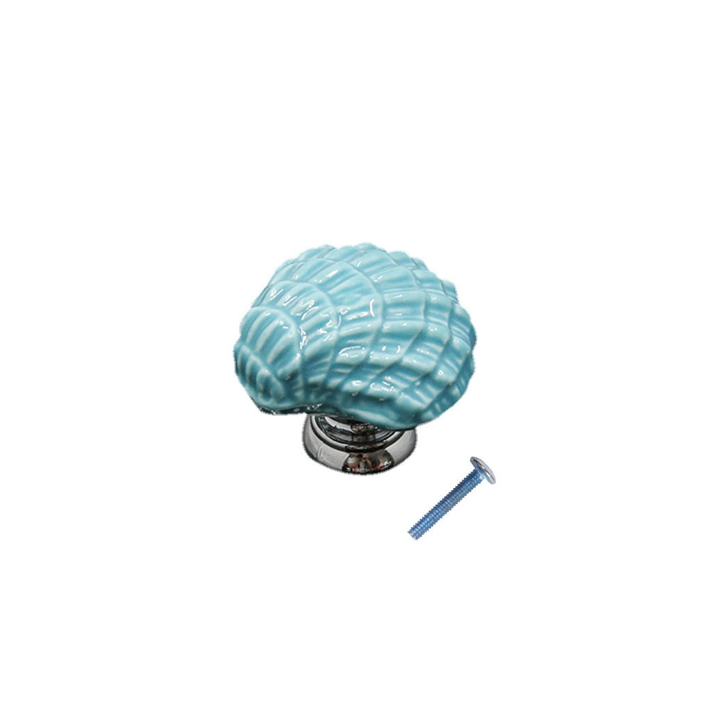 √Seashell Shape Ceramic Knob Cupboard Wardrobe Drawer Cabinet Pull ...