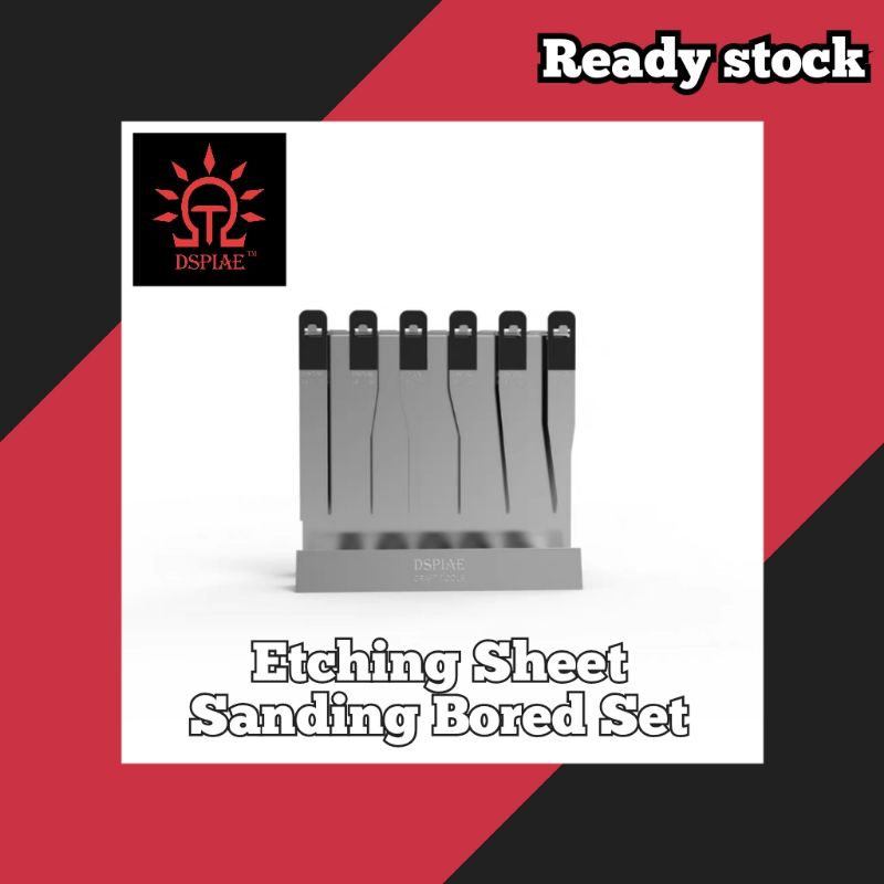 DSPIAE Etching Sheet Sanding Bored Set Polished Tools Plastic Model Kit ...