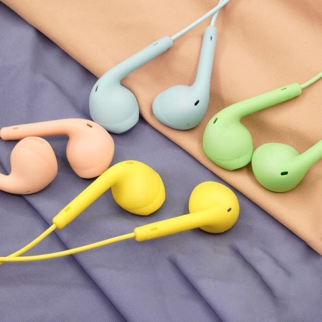 Candy-Colored Earplug Wired Earphones In-ear 3.5 MM Size for Mobile ...