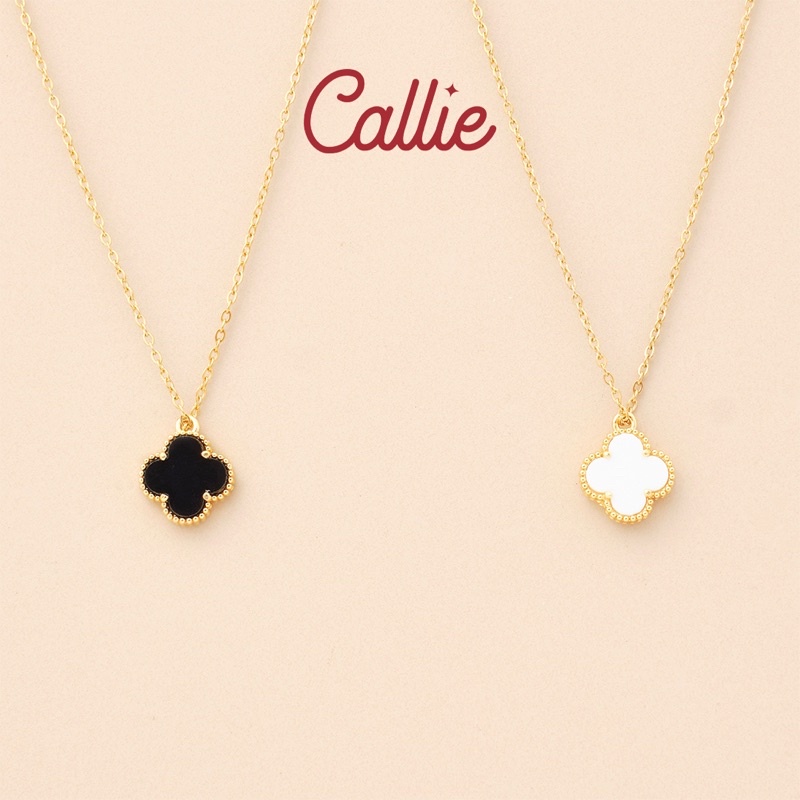 Callie Stainless Steel Kelly Clover Necklace Shop.callie | Shopee ...