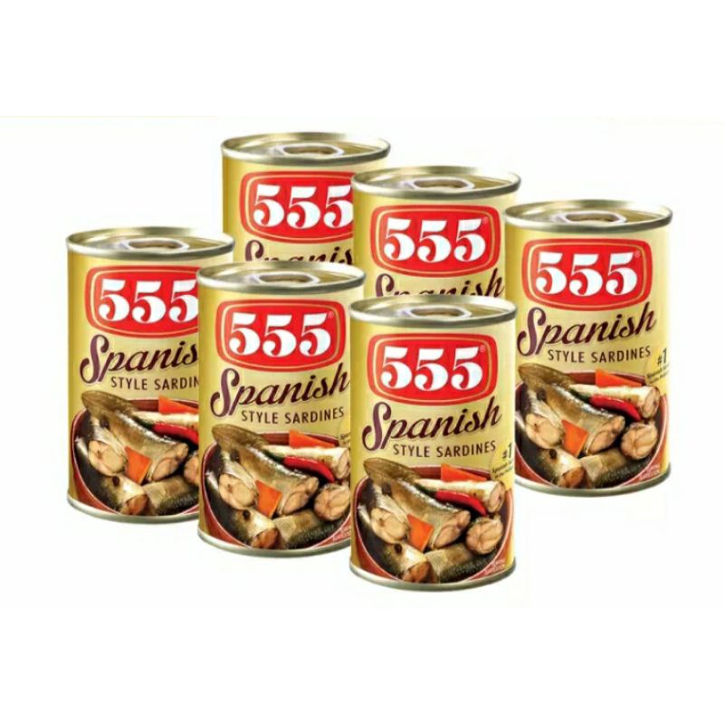 555 Sardines Spanish Style ( 155g x 6 ) | Shopee Philippines