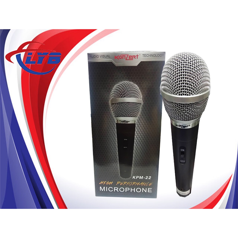 Konzert Original High Performance Dynamic Microphone 4m Cord KPM-22 | Shopee Philippines