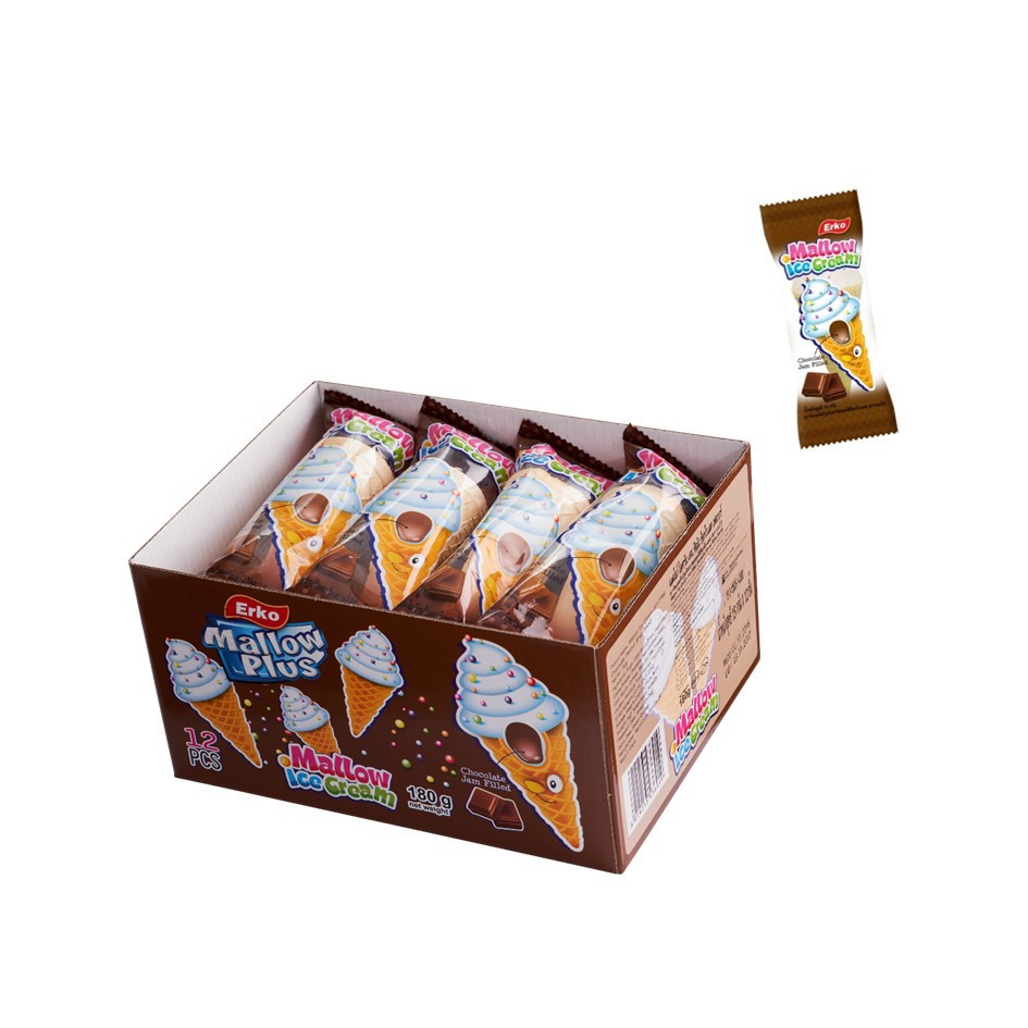 Erko Mallow Ice Cream With Chocolate15g x 12sticks/ML Icecream Jam ...