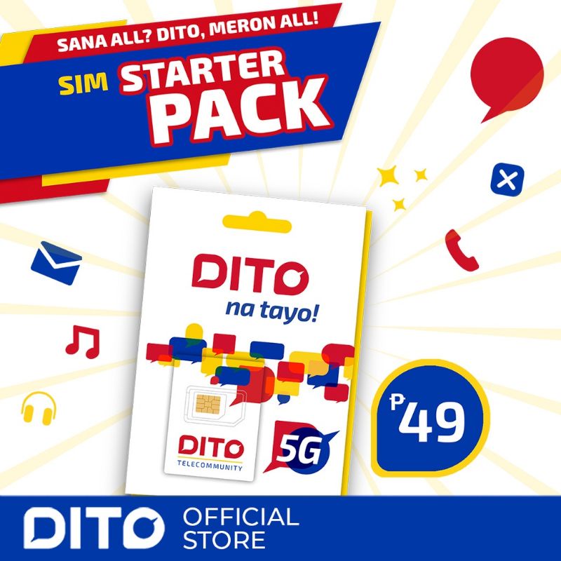 DITO 5G LTE SIM CARD for Free (3GB 15DAY) | Shopee Philippines