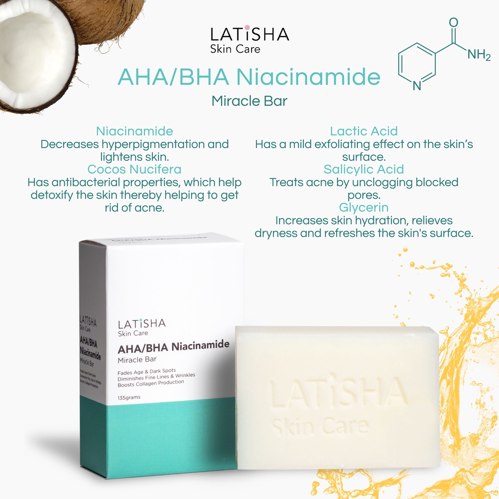 Niacinamide Anti-Acne Soap Anti-Pimple Acne Scar Remover Soap AHA BHA ...