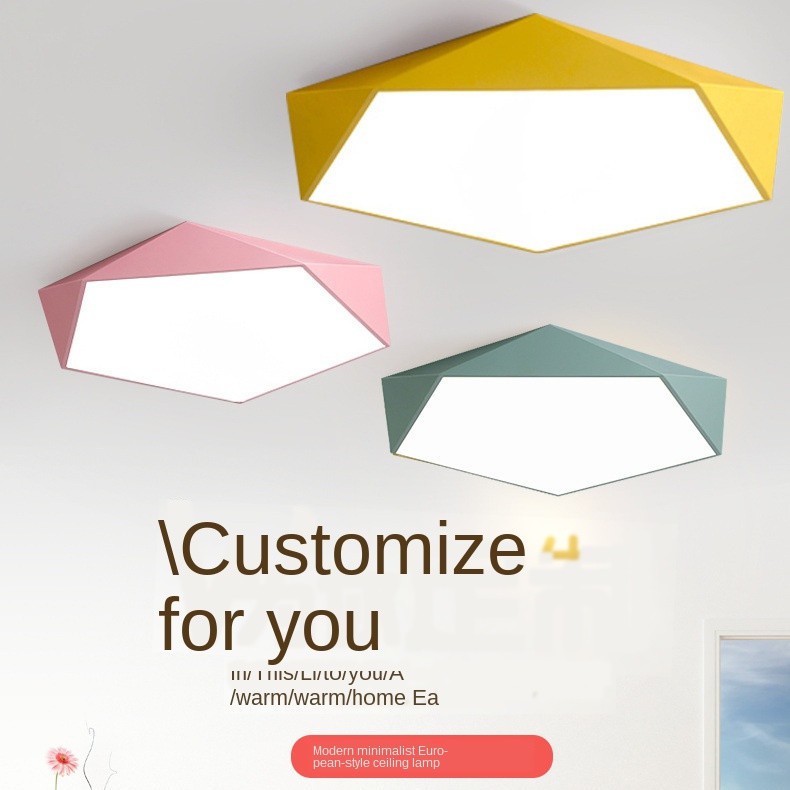 Modern LED Ceiling Light Lamp Pentagon Multicolor Children Ceiling ...