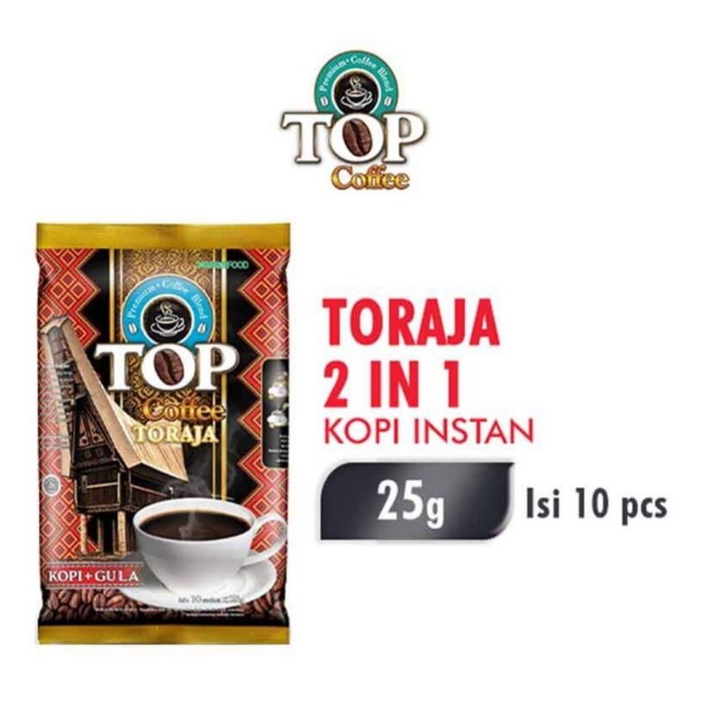 Top Coffee Toraja Instant Coffee 2in1 Contents 10pcs | Shopee Philippines