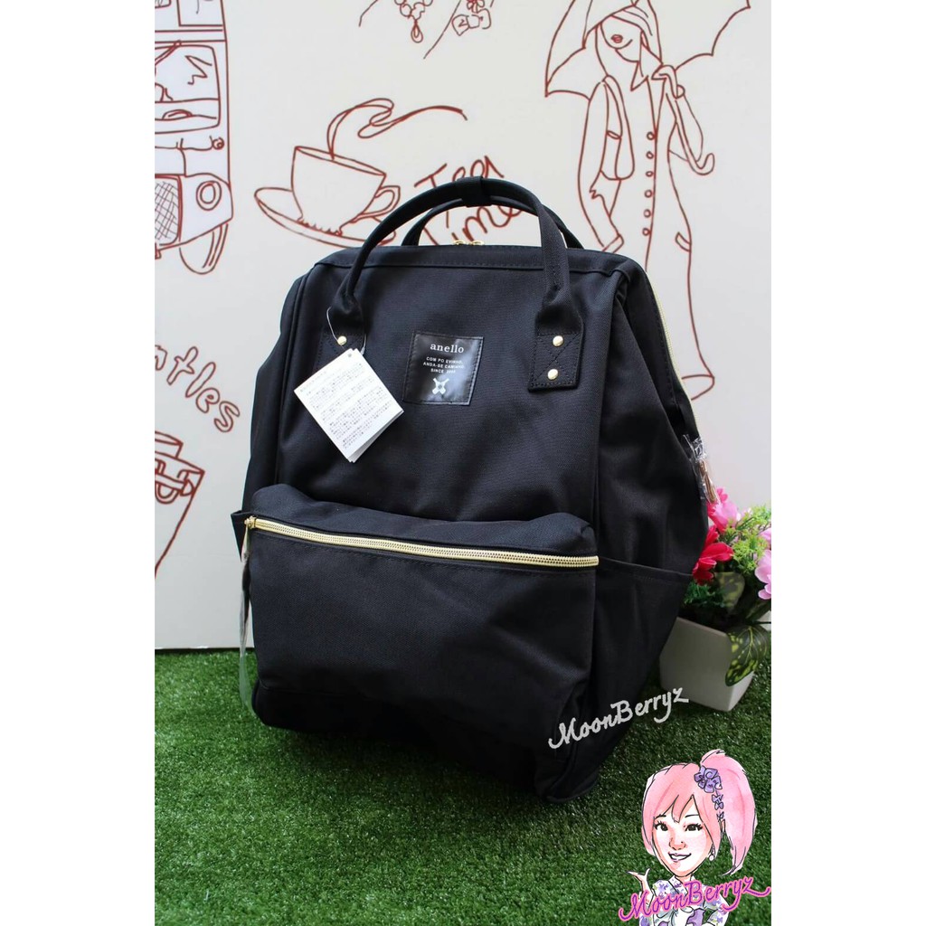 ANELLO Backpack Classic-Black | Shopee Philippines