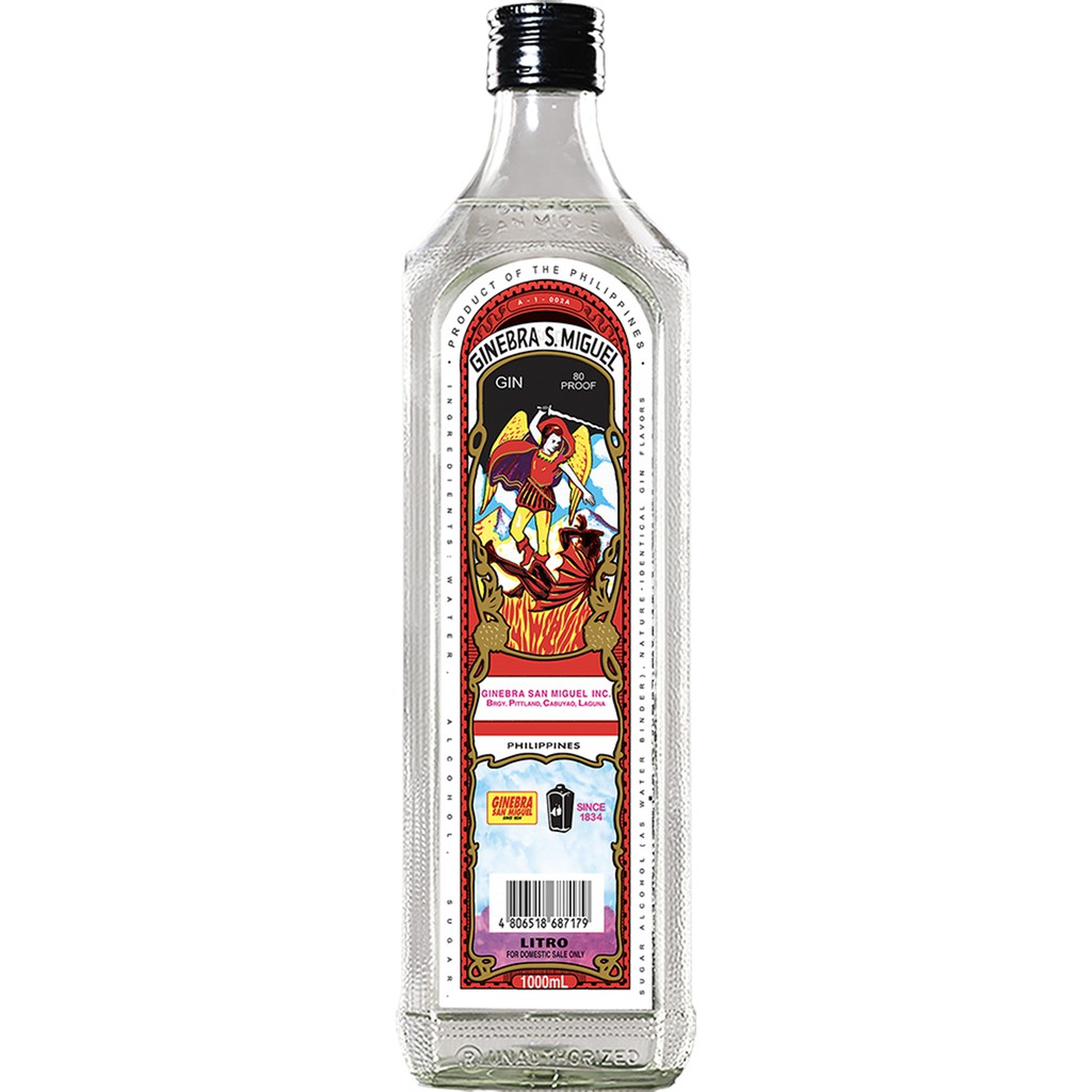Ginebra San Miguel Gin 1L | Shopee Philippines