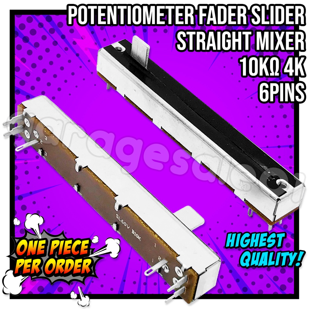 Potentiometer Fader Slider Straight Slide Switch Mixer 10K Ohms 4K 6 ...