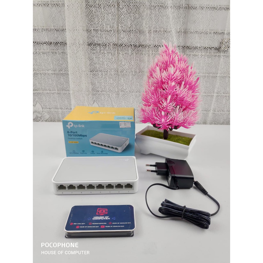 Switch hub TP link tl-sf1008d 8 port 10/100Mbps Network Lan Internet ...