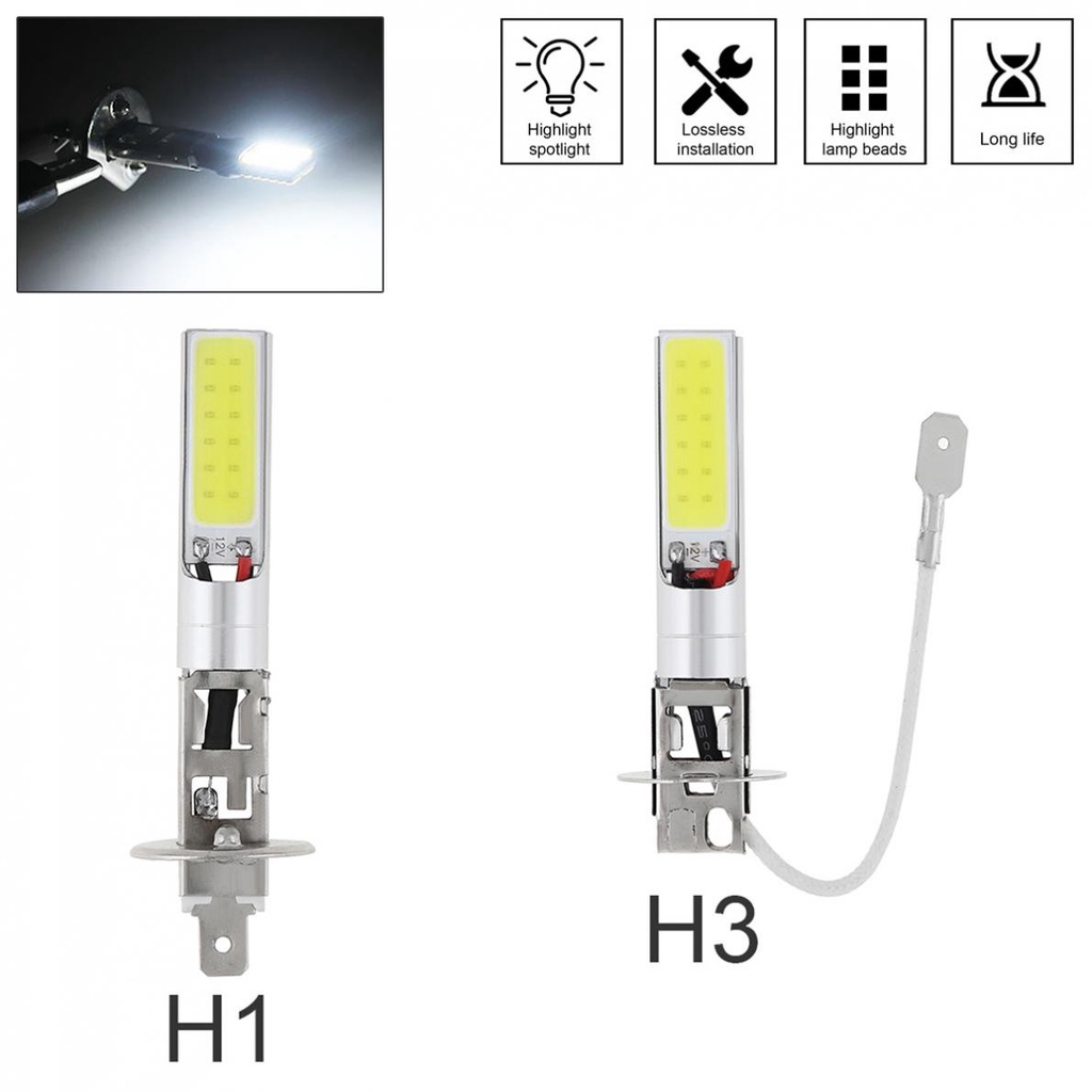 H1 H3 LED Bulb Car Fog Light Headlight Auto Motorcycle Lamp | Shopee ...