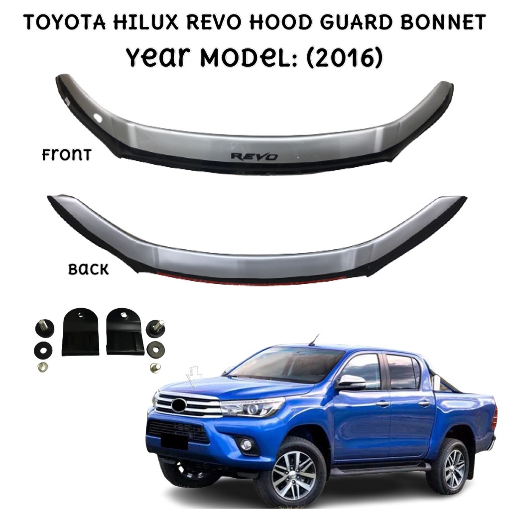 CPAO ABS Bonnet Hood Guard Deflector Cover for Toyota Hilux Revo 2016 ...