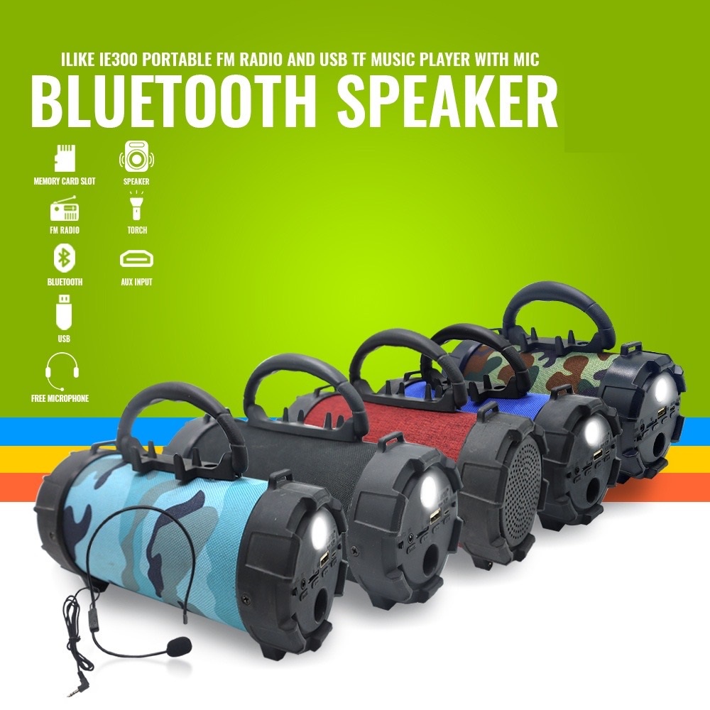 PinSan IE-300 HiFi Super Bass Bluetooth Speaker with Flashlight and ...