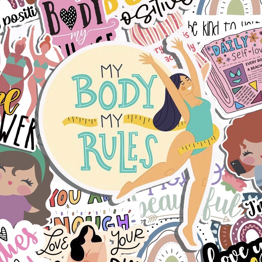 Body Positive Chubby Girl Sticker Stationary Stickers Big Girls ...