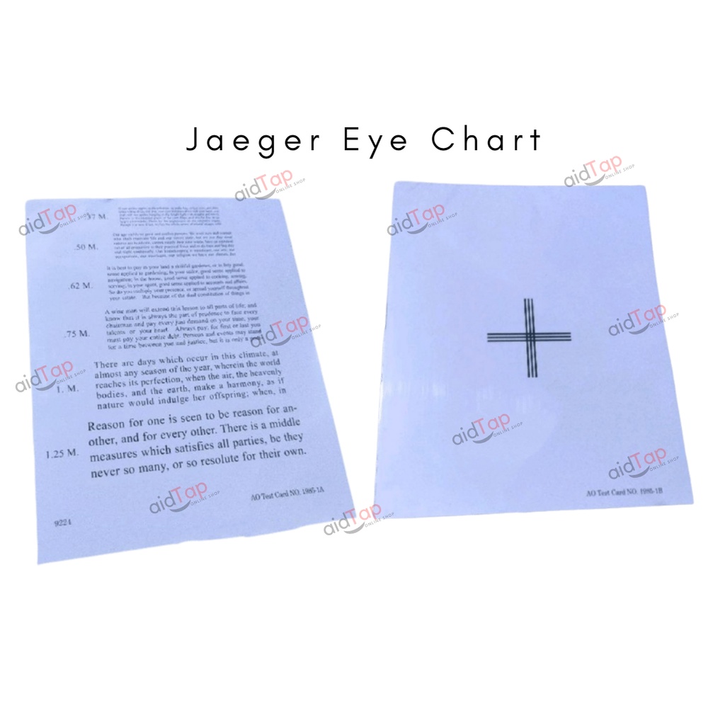 🩺 Jaeger Eye Chart Pocket Eye Chart Snellen Chart Shopee Philippines