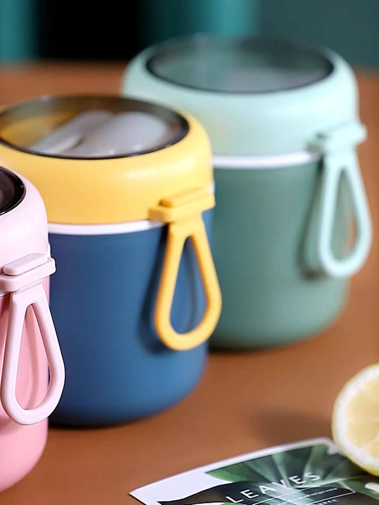 Thermal Lunch Jar Mini Soup Cup Food Container With Spoon Insulated ...