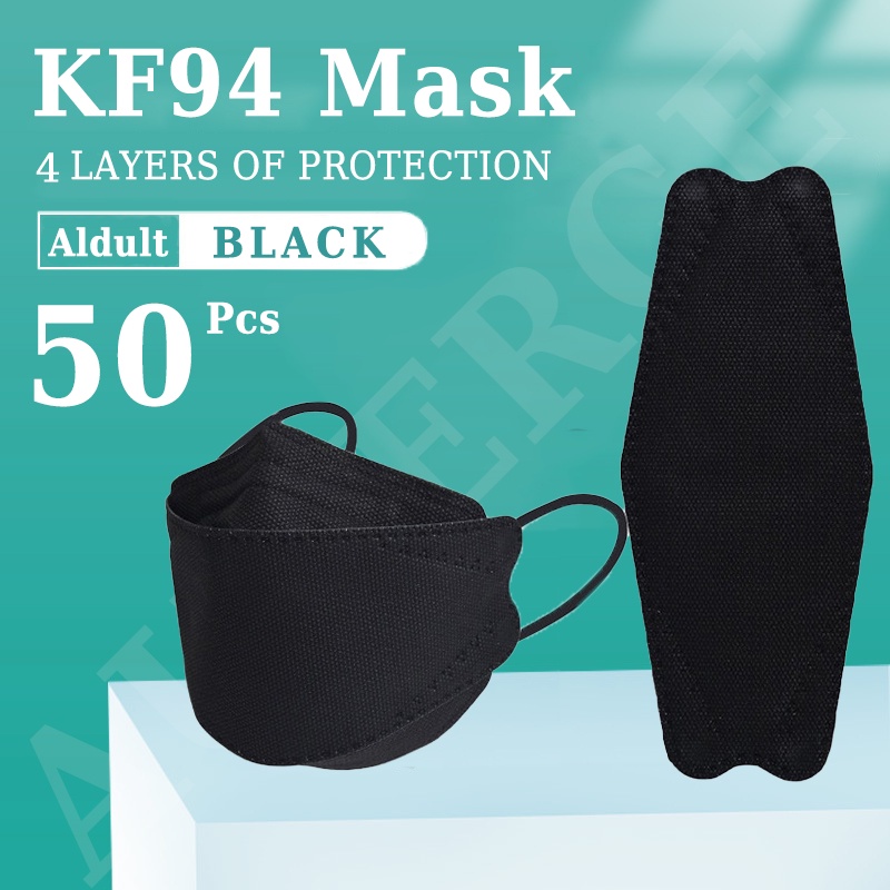 AUBERGE 50pcs KF94 Face Mask for Audlt KF94 Mask Original 4ply of ...
