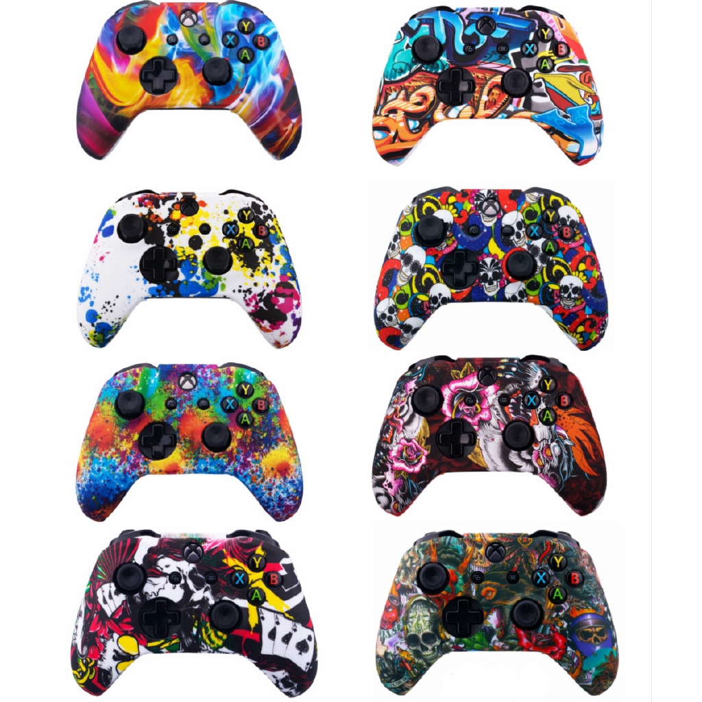 Xbox One Silicone Controller Skin Cover Pattern Case Grips For S X ...