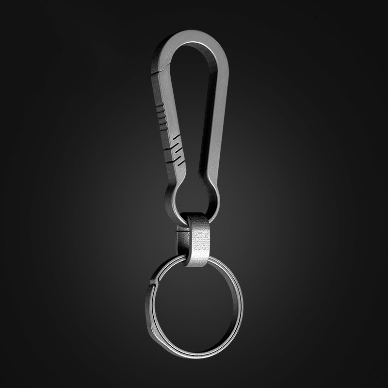 CNEDC Titanium Alloy Press Elastic Key Chain Men's and Women's Car Key ...