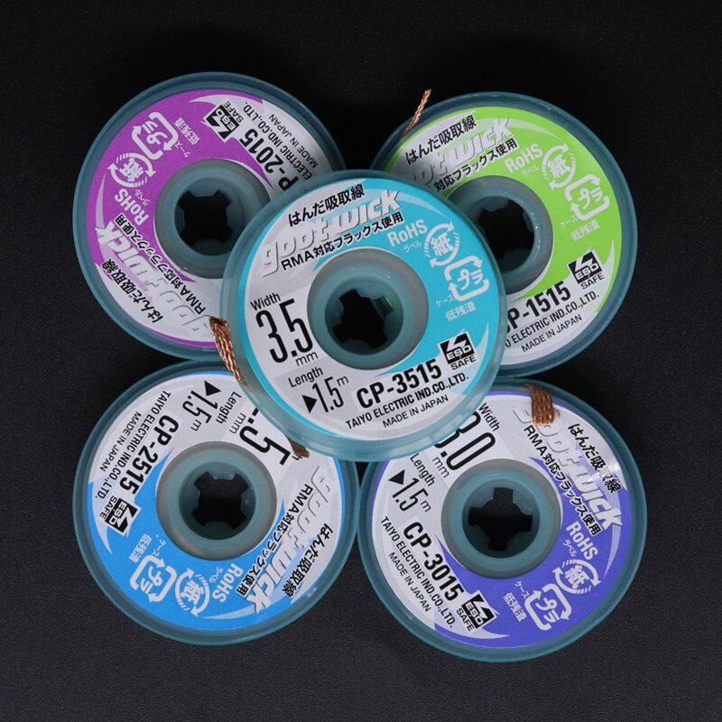 1.5MM/2.0MM/2.5MM/3.0MM/3.5MM Original Goot Wick Soldering Wick ...
