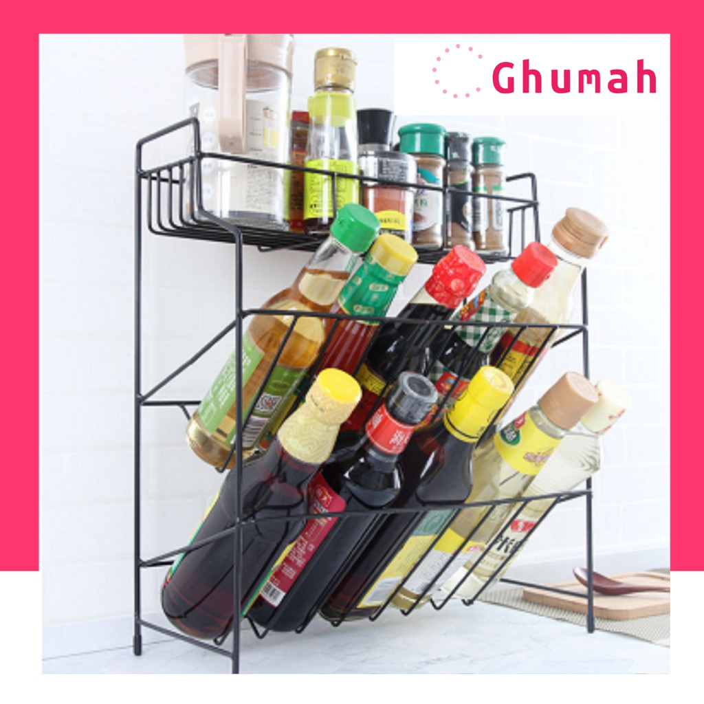 RAK REMPAH & BOTOL KICAP KITCHEN SPICE RACK COUNTERTOP SHELF CABINET ...