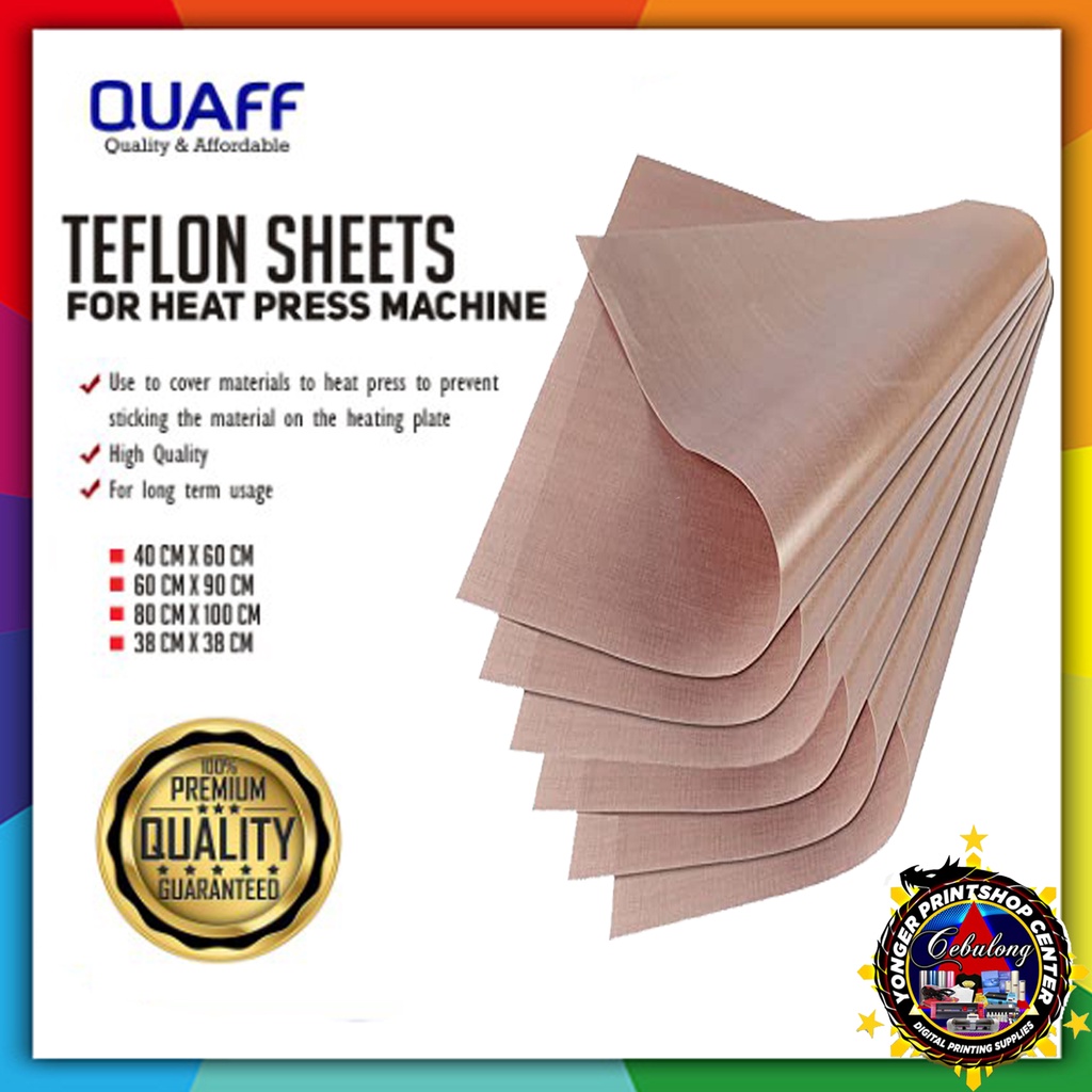 60x90cm and 80x100cm REUSABLE TEFLON SHEETS FOR HEATPRESS | Shopee ...