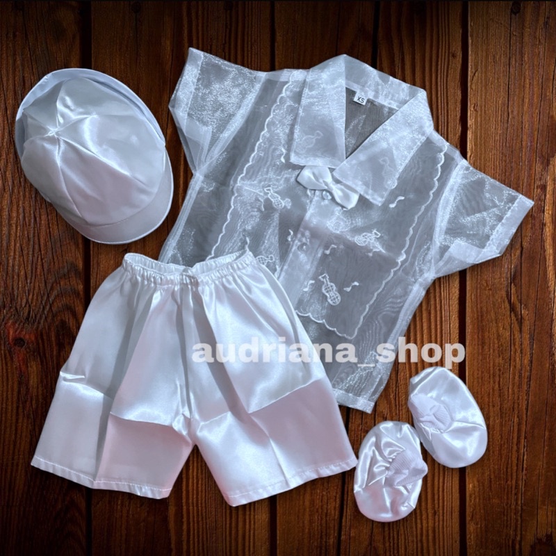 Baptismal Barong Set | Newborn Baptismal Clothes | christening clothes ...
