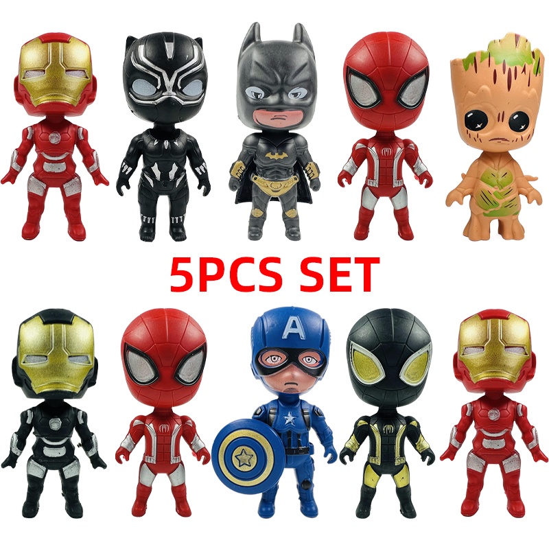 Cute Heroes 5PCS Set Action Figure Children Toy Festival Gifts | Shopee ...