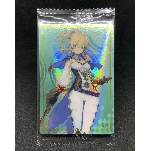 Genshin Impact Sealed Wafer Cards by Bandai - Jean R20 Holographic Card ...