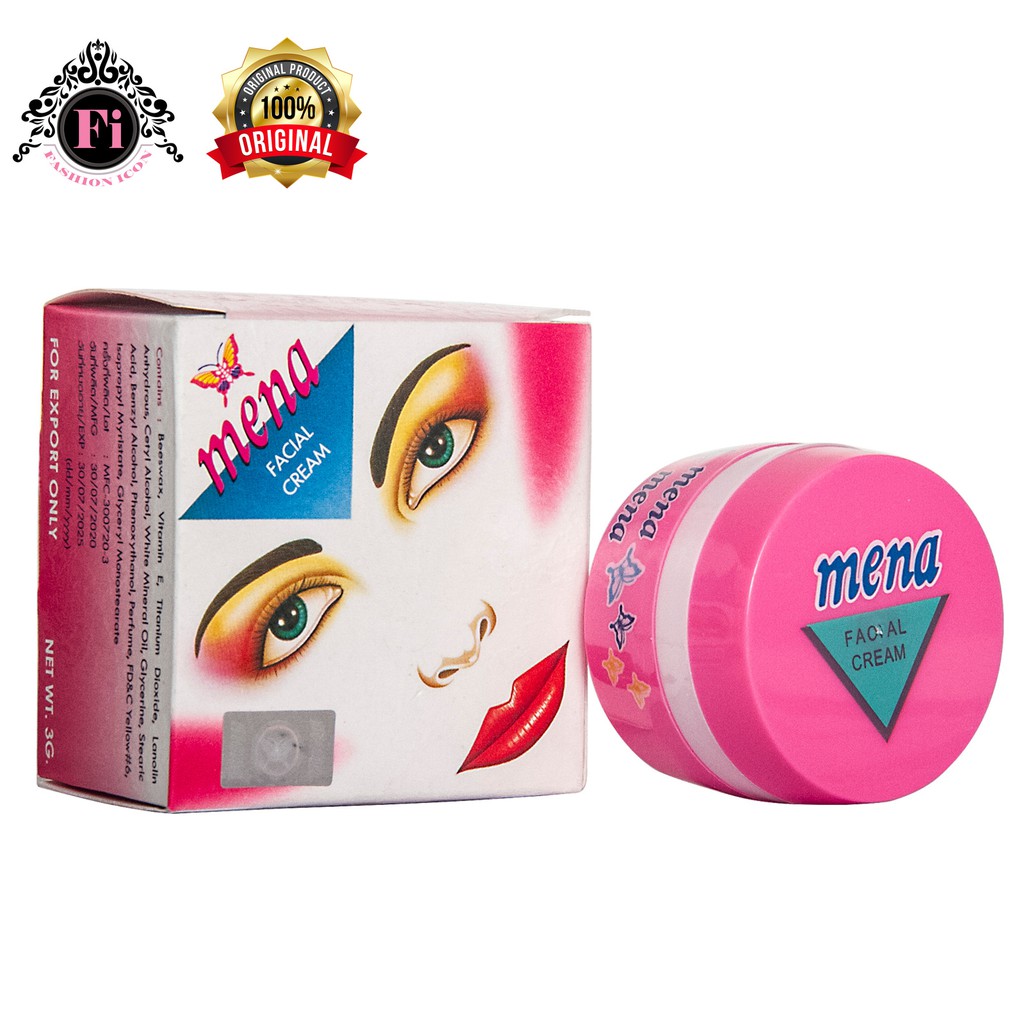 Mena Pink Whitening Acne/ Dark Spot Facial Cream 3g | Shopee Philippines