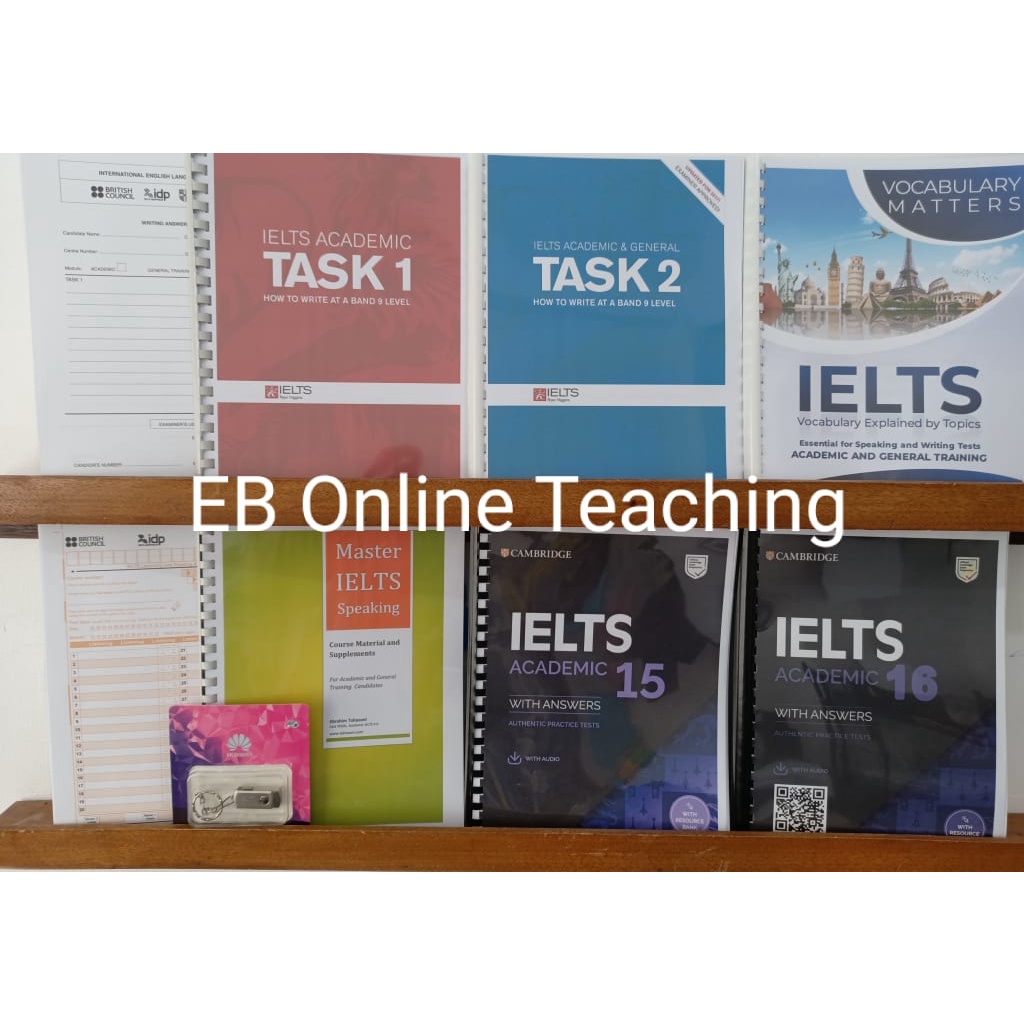 Bundle of 6 IELTS Academic Practice Books with USB & free answer sheets ...