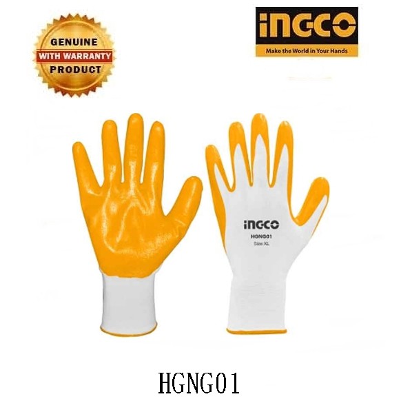 INGCO HGNG01 Nitrile Gloves | Shopee Philippines
