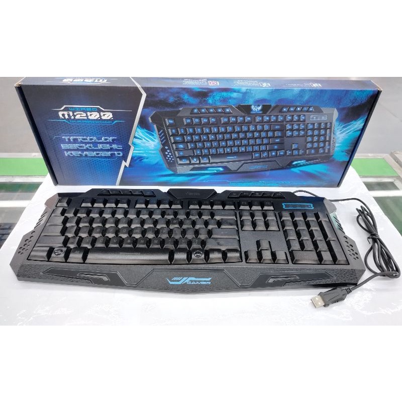 GF05008 M200 Tricolor Backlight Gaming Keyboard | Shopee Philippines