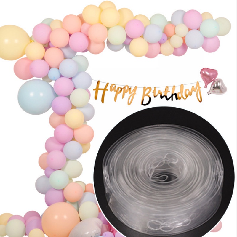 5M Transparent Balloon Chain long strip Irregular Birthday Party Arch ...