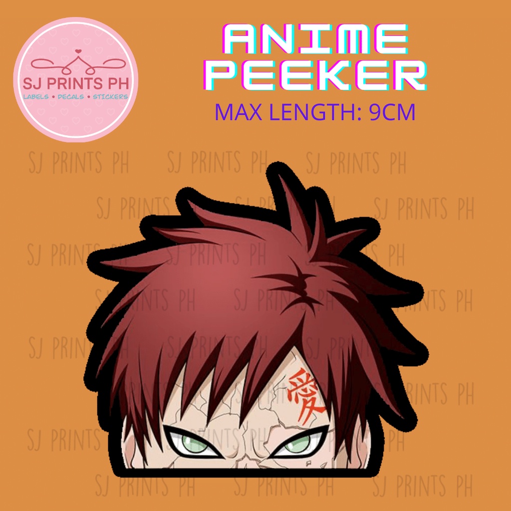 [PART 1] Anime Peeking Stickers| Waterproof laminated vinyl | Aquaflask ...