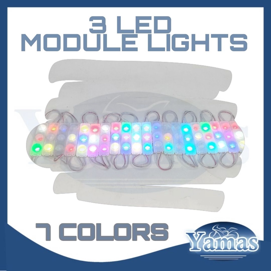 1 PIECE UNIVERSAL 3 LED MODULE LED LIGHTS 12V WATERPROOF | Shopee ...
