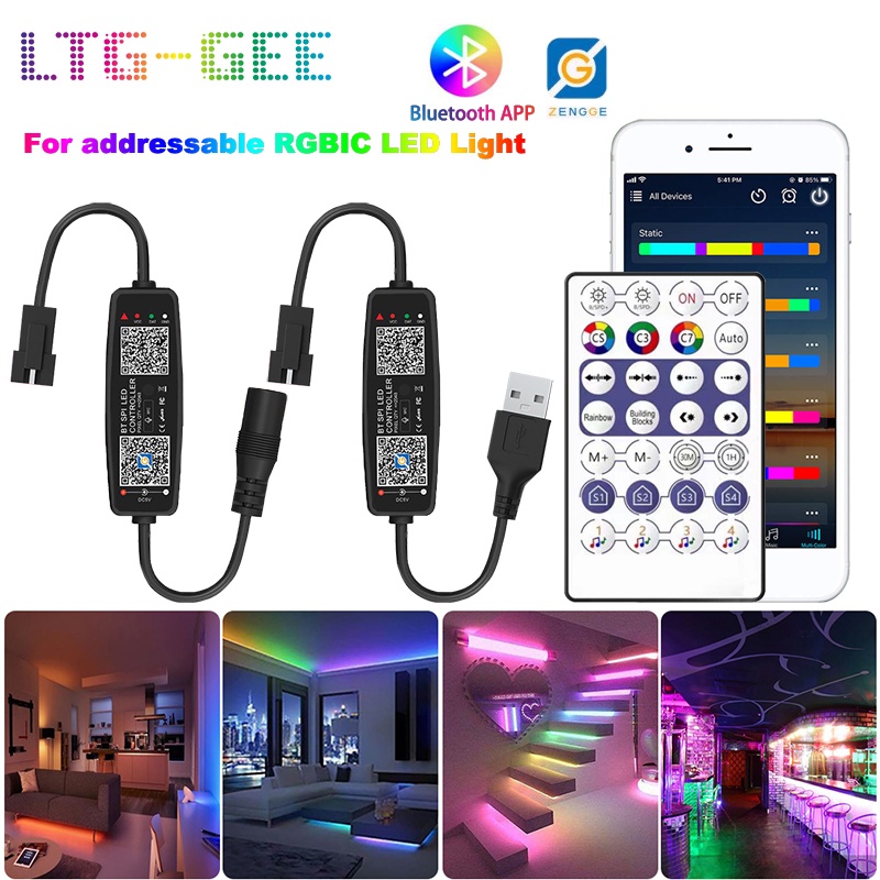 LTG-GEE Bluetooth APP Pixel Led Light Controller for WS2811 WS2812B ...