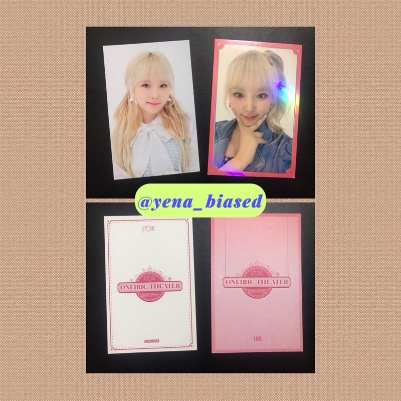 (BOOKED) Izone YENA ONEIRIC THEATER OT TRADING CARD SPECIAL - BENEFIT 50K WON | Shopee Philippines