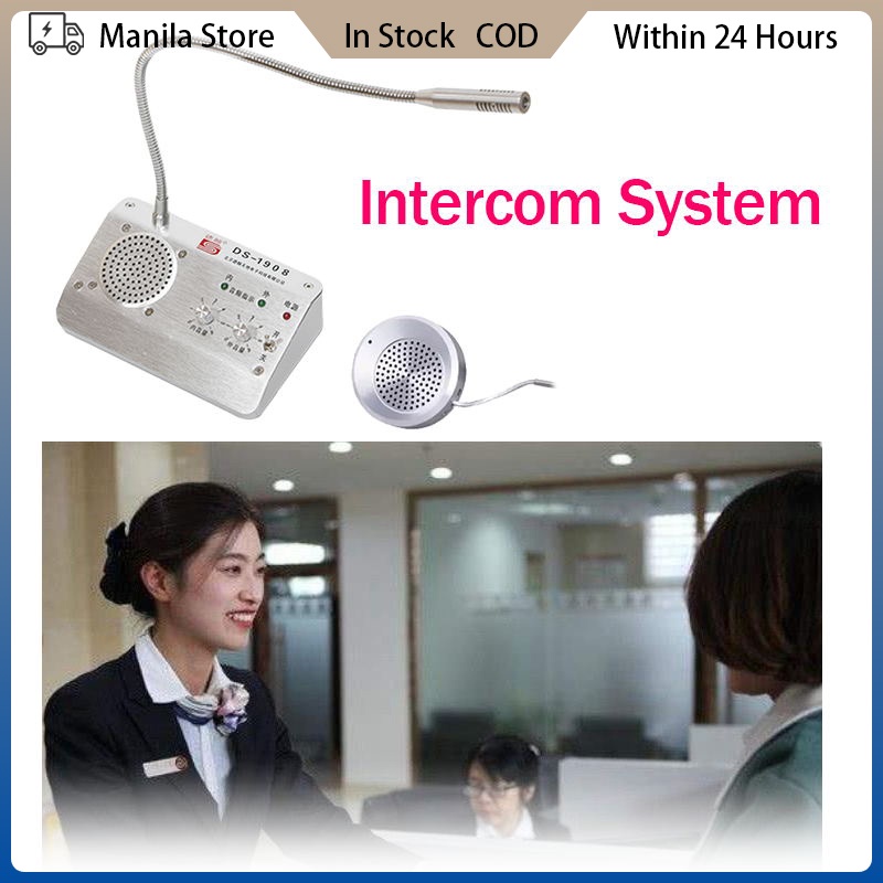 4W Dual Way Window Counter Intercom Zero Touch Intercom System For Bank ...