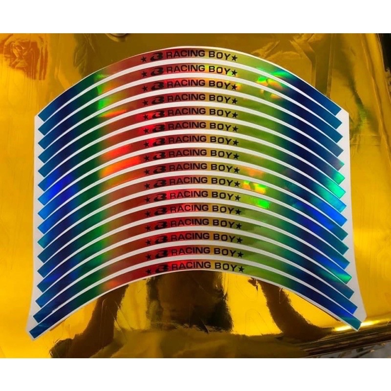 7-Color Motorcycle Rim Stickers (1 set of stickers for 2 wheels ...