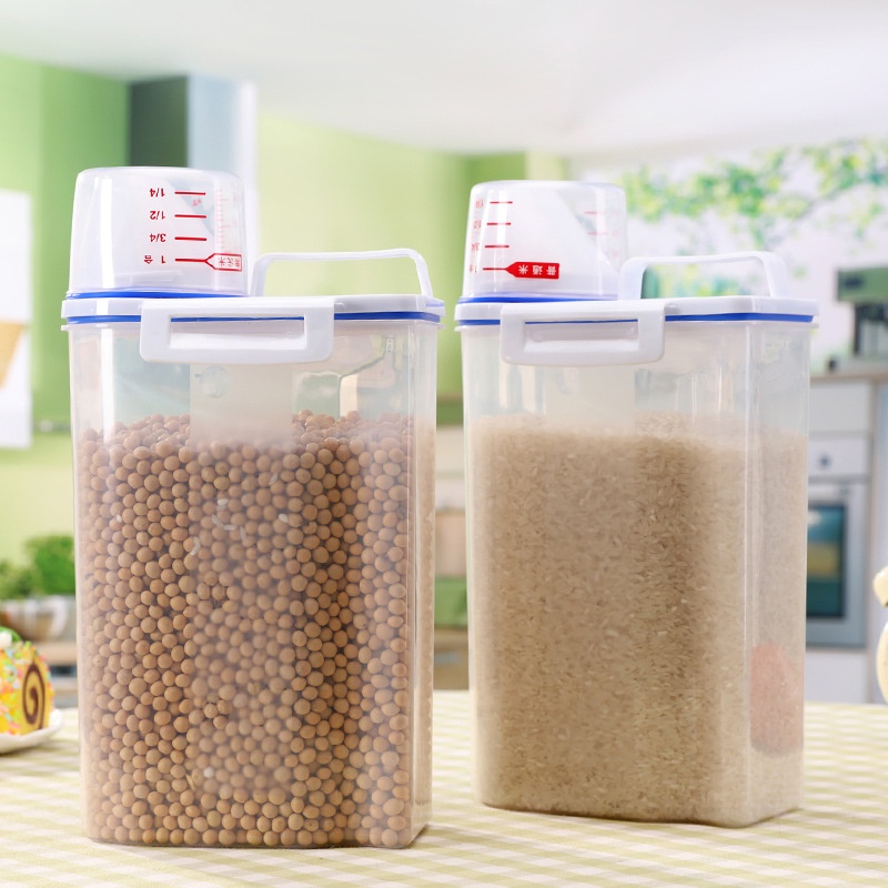 Storage tank rice bucket storage tank with measuring cup moisture-proof ...