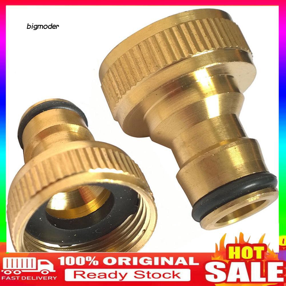 COD-3/4 Inch Threaded Brass Tap Adaptor Garden Water Hose Quick Pipe ...